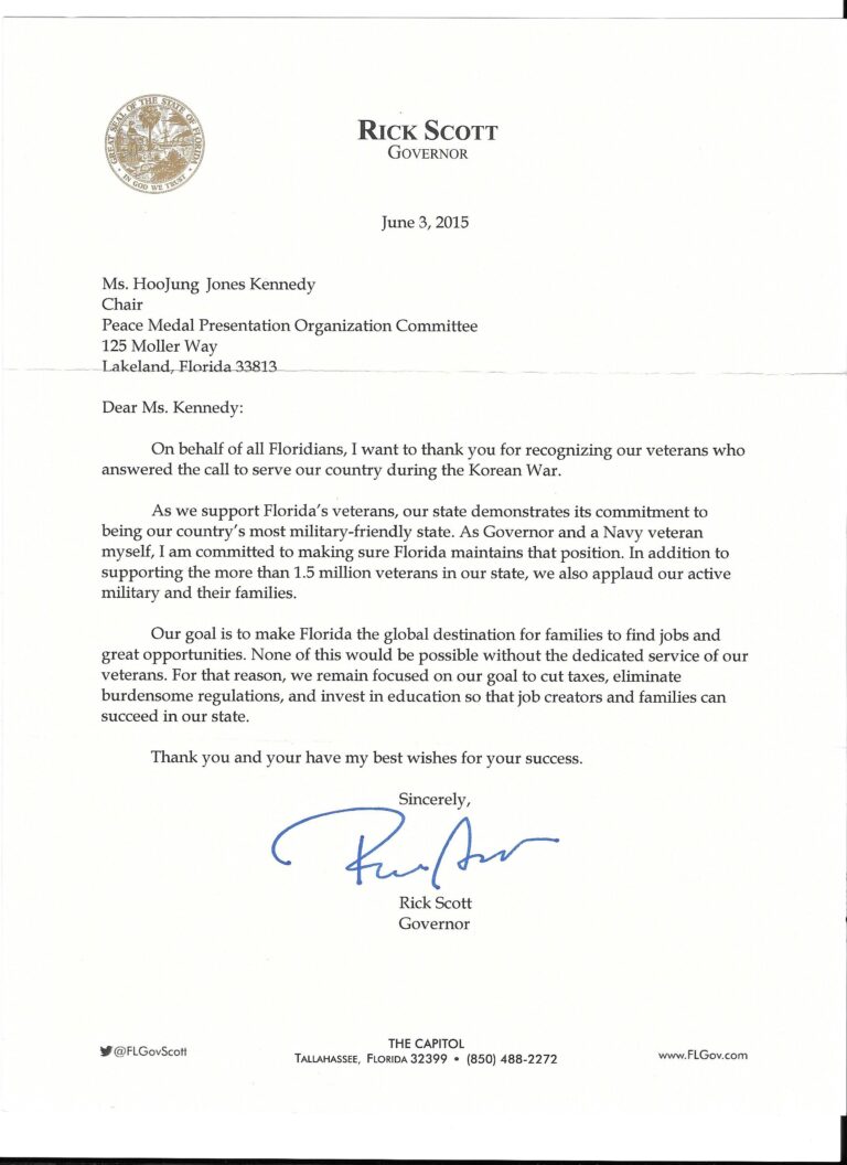 Ambassador for Peace Medal USA Presentation